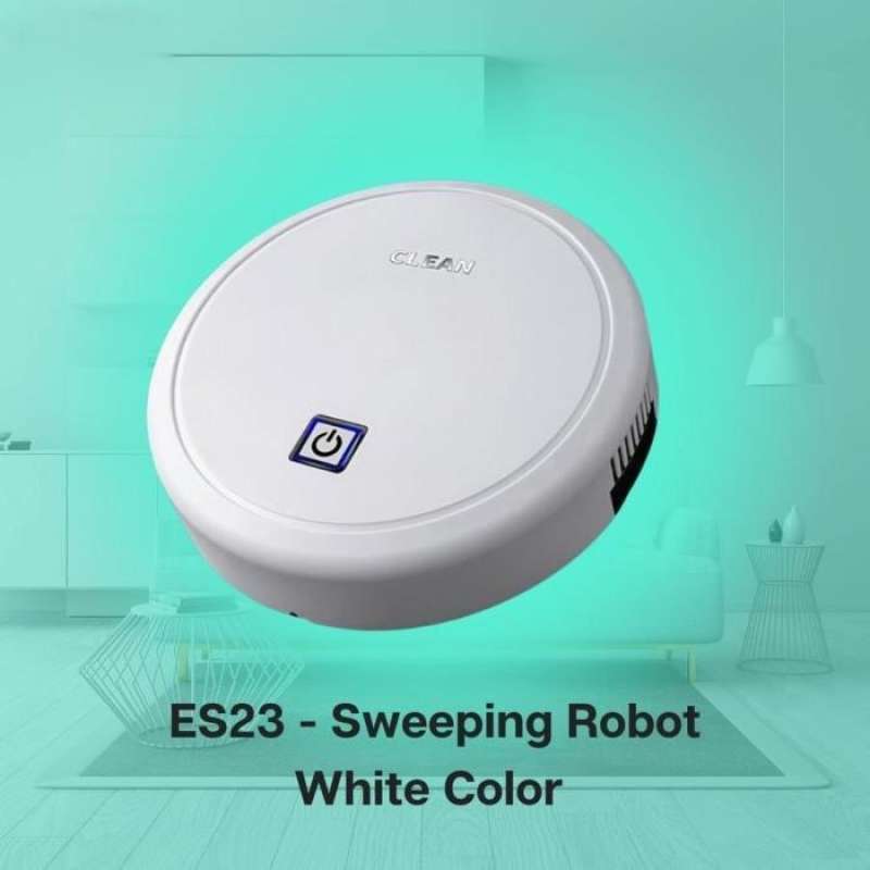 Jual Es23 Sweeping Robot Smart Vacuum Cleaner Robot Mesin Pembersih Lantai - Black - White Di ...