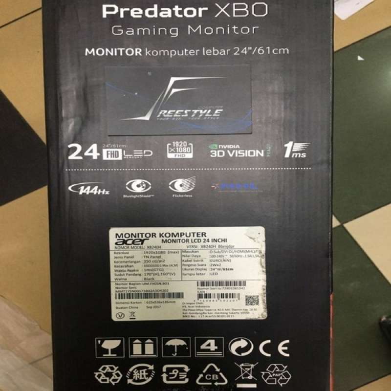 Jual Saleprice Acer Predator Monitor 24 Xb240H B Ips 144Hz 1Ms Resmi ...