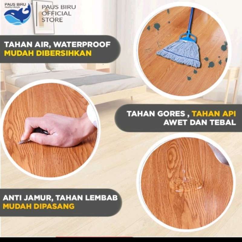 Jual LANTAI VINYL PARKET KAYU DENGAN PEREKAT STIKER LANTAI - BW003 di Seller HANISAINBER STORE ...