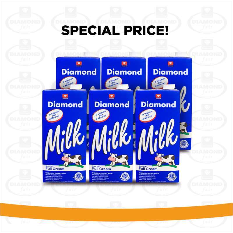 Jual DIAMOND MILK UHT FULL CREAM 1 LT 6 pcs (DISKON SPESIAL) di Seller ...