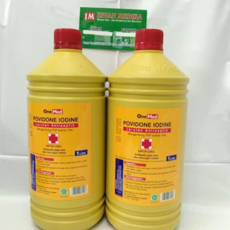 Promo POVIDONE IODINE 1 LITER ONE MED Diskon 26% di Seller Laylaa Shop ...