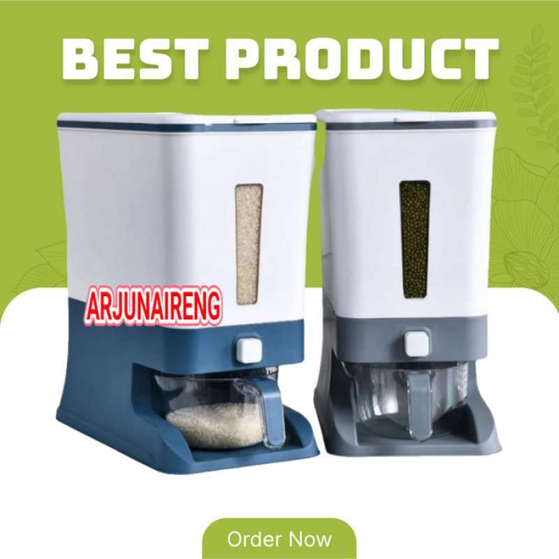 Promo Free Ongkir Rice Storage Box/Dispenser Beras 10 Kg Tempat Beras ...