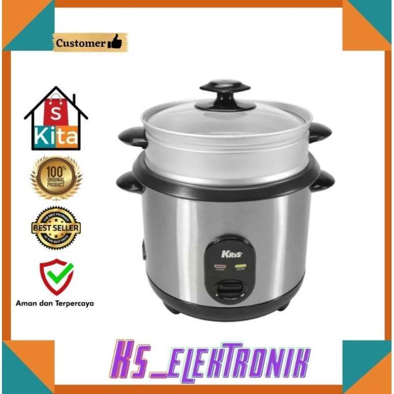 Jual Kris Rice Cooker Manual 1Liter Silver Dengan tempat Pengukus di ...