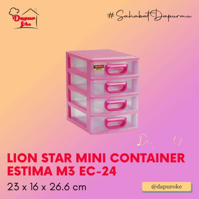 Jual Lion Star Midi Container Estima M4 EC-24 / Laci Kecil - Pink di ...