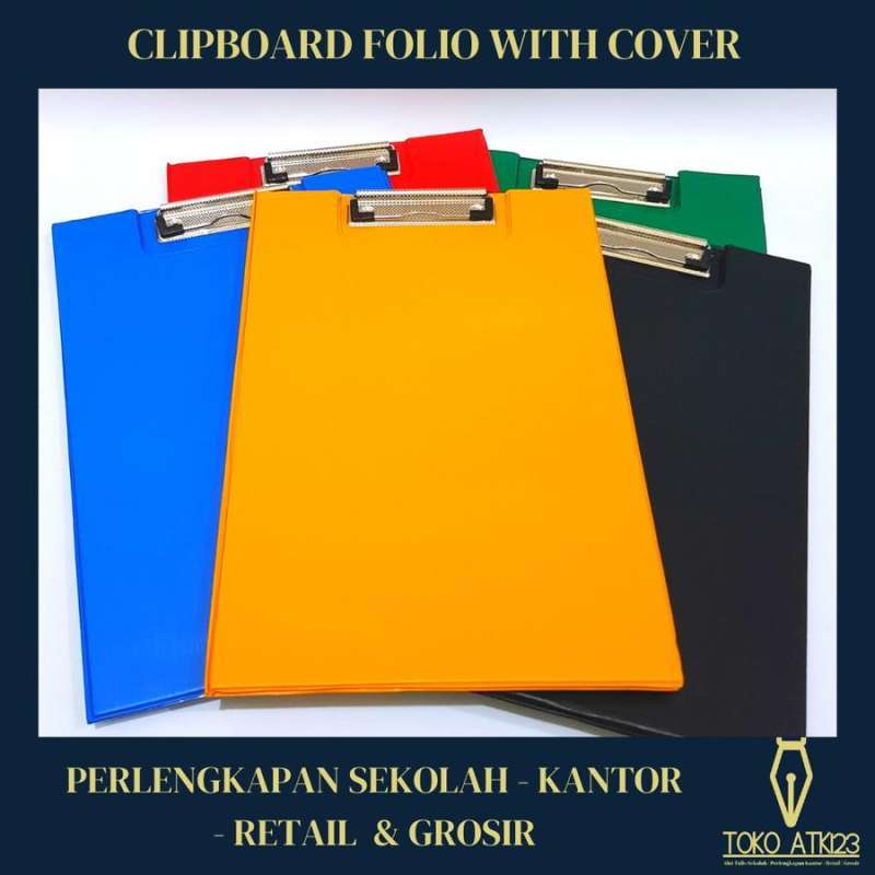 Jual Clipboard / Papan Jalan / Papan Dada Ukuran Folio Mika With Cover ...