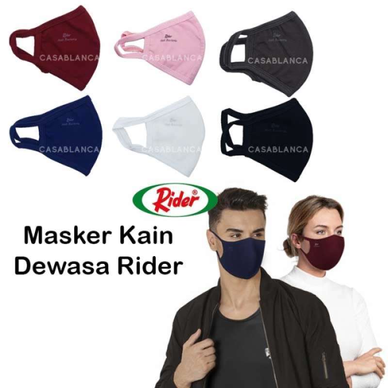 Promo Masker Rider Dewasa Kain Katun Cotton 2 Lapis Anti Bakteri Non ...