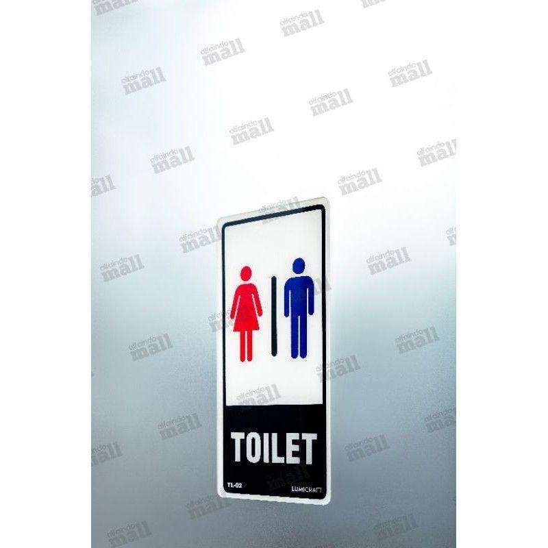 Jual Akrilik Petunjuk Toilet Gabung Women Man Toilet Sign Board 9 X 18 ...