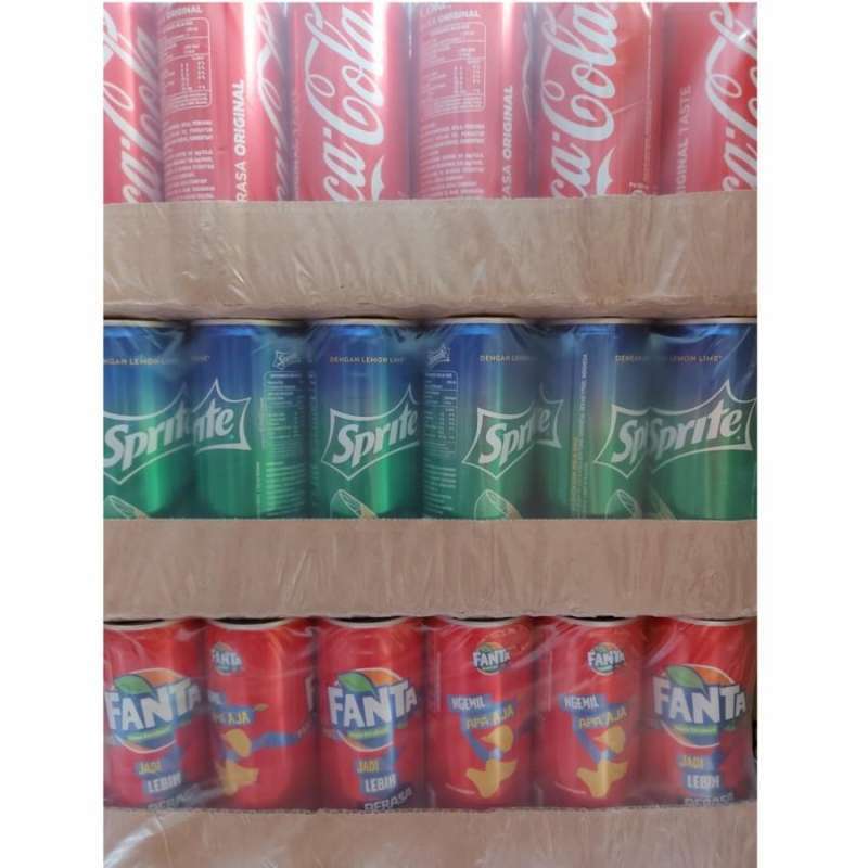 Jual 1 KRAT | SPRITE | FANTA | COCA COLA KALENG SLIM 250ml | MINUMAN ...