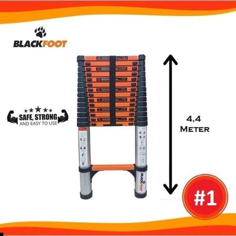 Jual Tangga Lipat Aluminium Teleskopik 4.4m Single Telescopic Ladder 4 ...