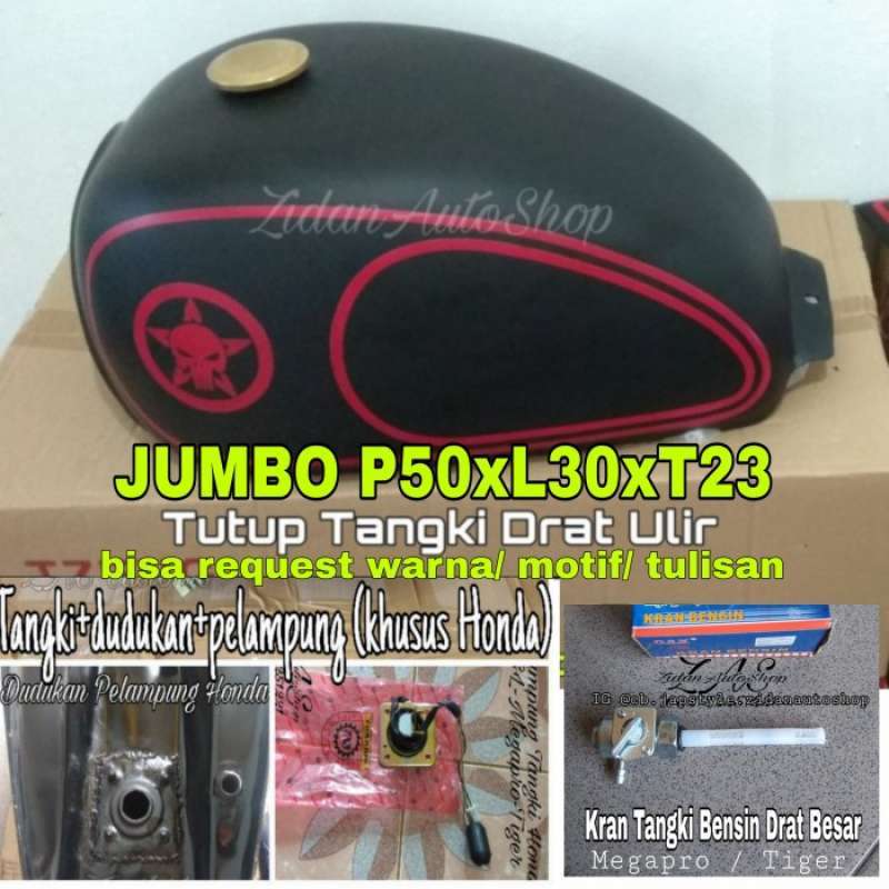 Promo Tangki Motor Custom Triumph Japstyle Jumbo Bisa Request Ttup Drat ...