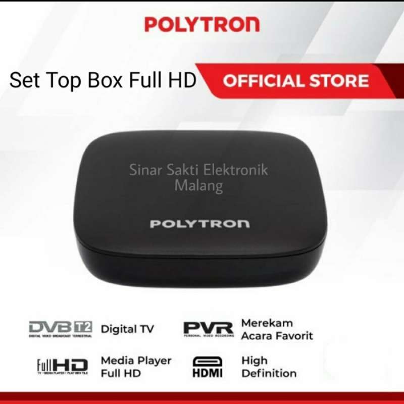 Promo STB Set Top Box tv analog ke digital POLYTRON DV3 DVB T2 full hd ...