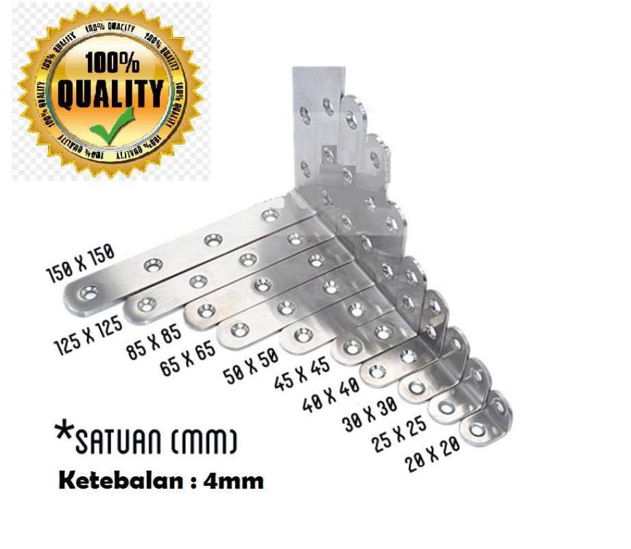 Jual Bracket Siku L Oval 80x80 Stainless Ambalan Rak Penyangga Siku ...
