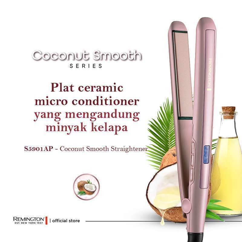 Jual Remington Catokan Pelurus Rambut Coconut Smooth S5901 di Seller ...