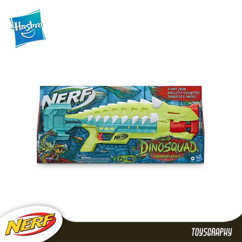 Jual NERF DinoSquad Armorstrike Blaster 8 Rotating Drum 16 Dart Dino ...