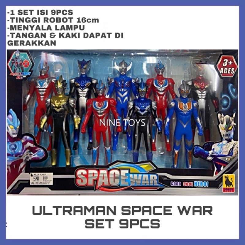 Jual ULTRAMAN SPACE WAR MAINAN ROBOT ULTRAMAN SET 9PCS ULTRA ZERO DYNA ...