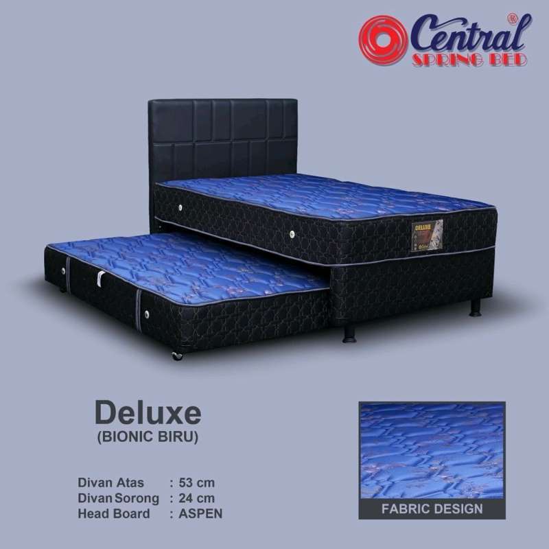 Jual Bed Set Central Spring Bed Deluxe 2 In 1 Ukuran 90 / 100 / 120 ...