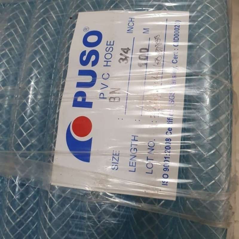 Promo Selang Benang Puso 3/4 Inch 100 Meter-Selang Serat Air Pvc Merk Puso Diskon 23% di Seller ...