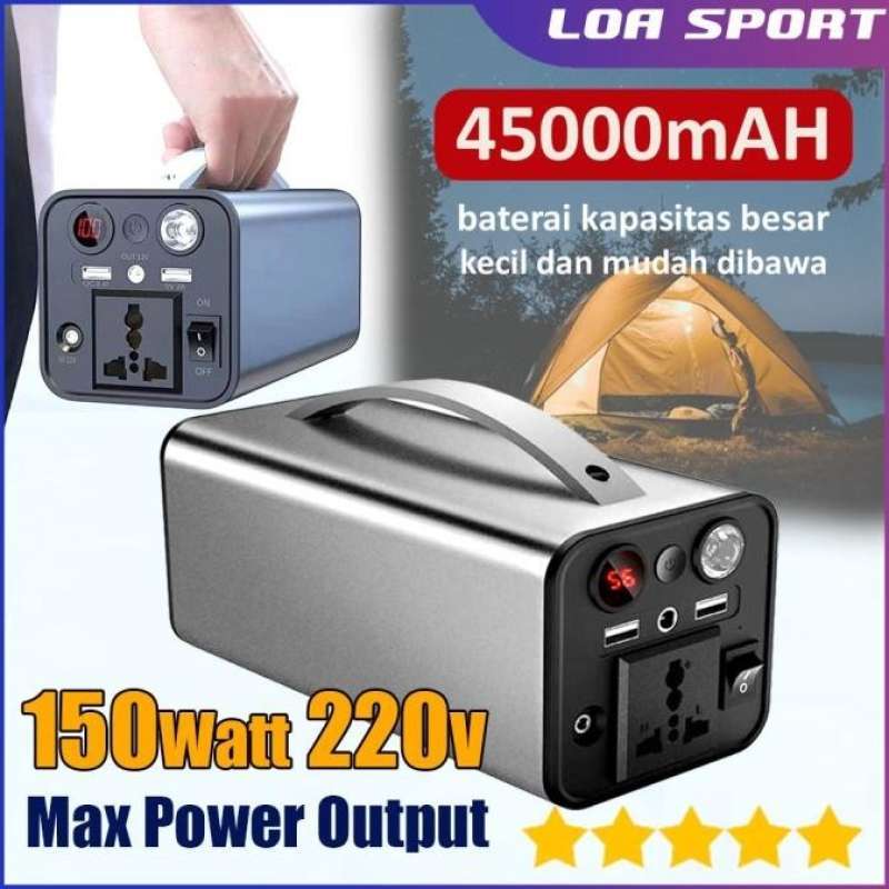 Jual Powerbank Camping 45000mah Ac Output 150w 220v Power Supply Station Di Seller New Vision ...