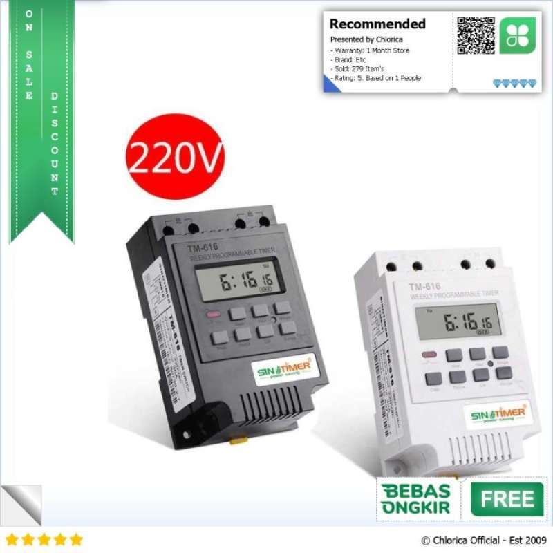 Jual Sinotimer Power Timer Programmable Time Switch Relay 220v 30a