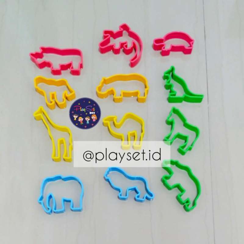 Jual Cetakan Playdough, Motif Alphabet Huruf Besar, Angka, Binatang ...