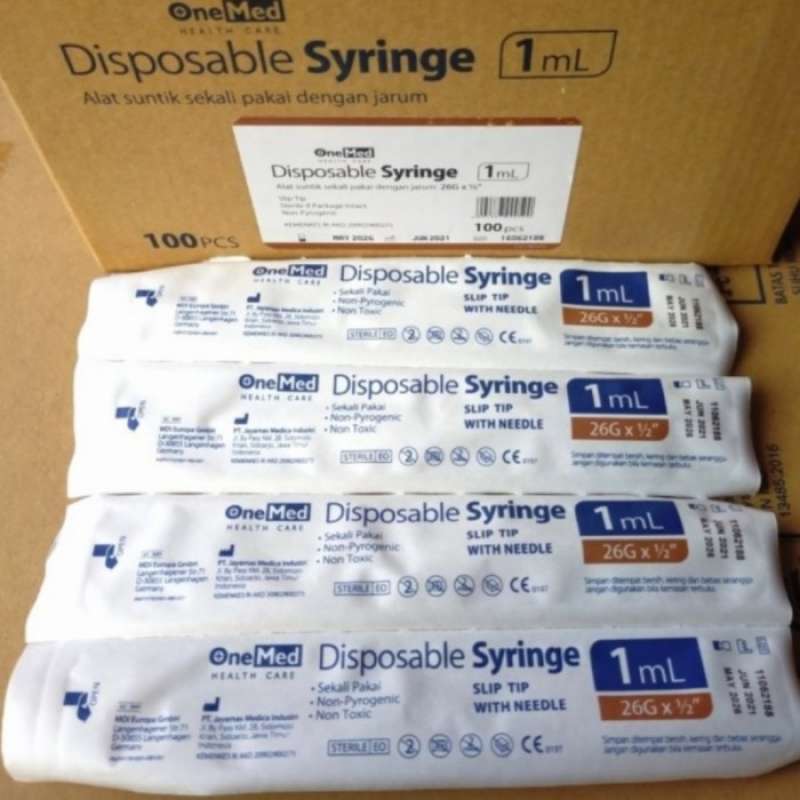 Jual Disposable Syringe 1 Ml Onemed Suntikan 1 Ml 1Cc 1 Cc One Med di Seller Redo Healer - | Blibli