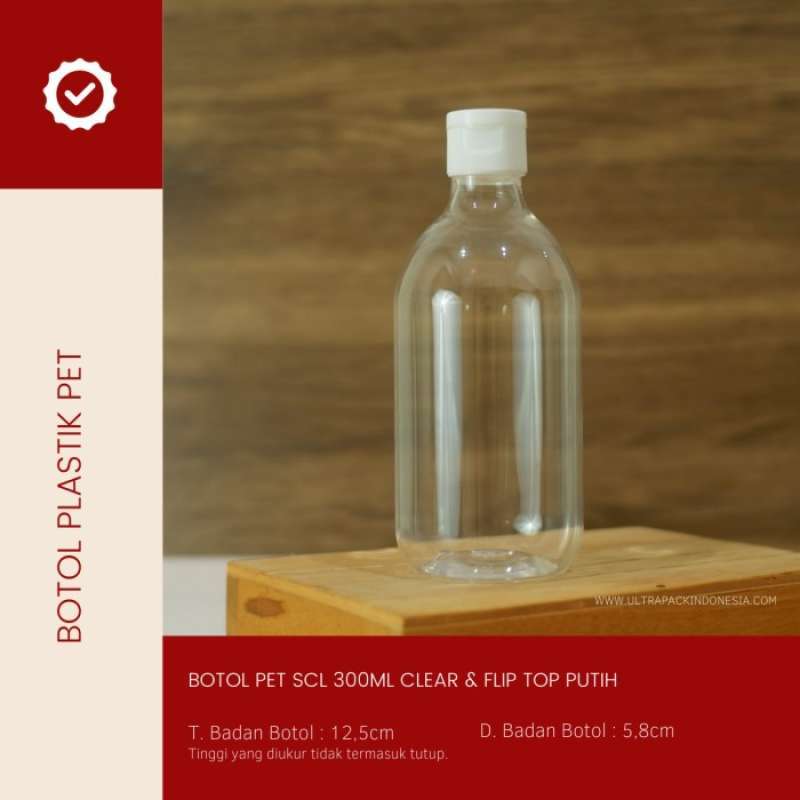 Promo BOTOL FLIPTOP 300ML / BOTOL PET SCL 300ML CLEAR & FLIP TOP PUTIH ...