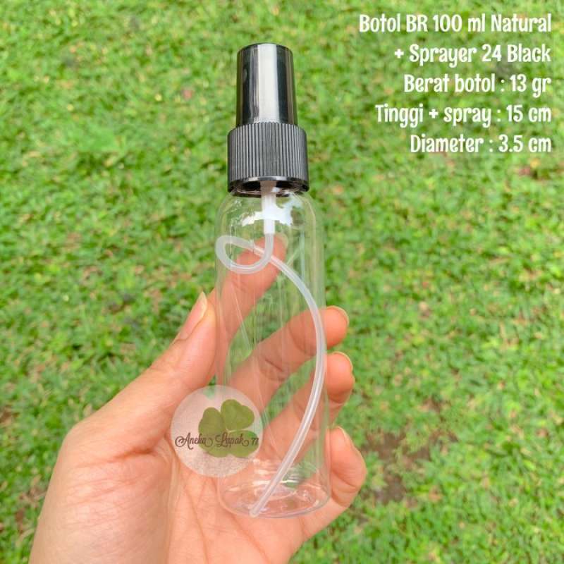 Jual Botol SPRAY 100 ml Transparan Bening SPRAYER botol plastik 100 ml ...