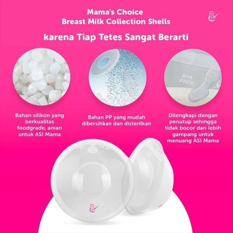 Jual Mama Mama's Choice Breast Milk Collection Shells 2 Pcs Di Seller ...