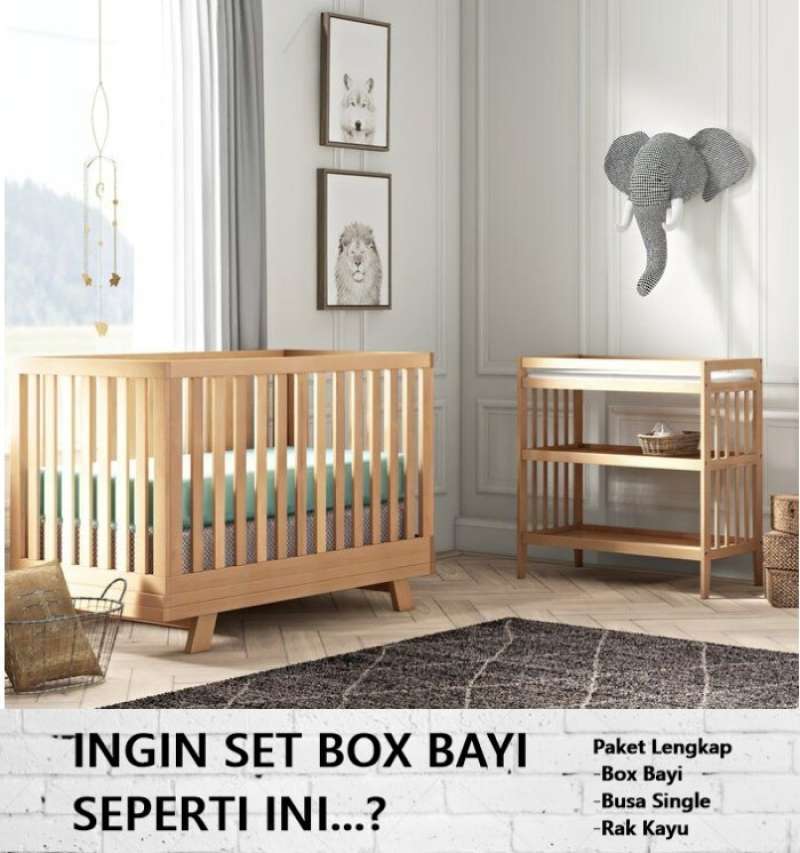 Jual Baby Box Minimalis Terbaru Set Tempat Bayi Kayu Jati Minimalis ...