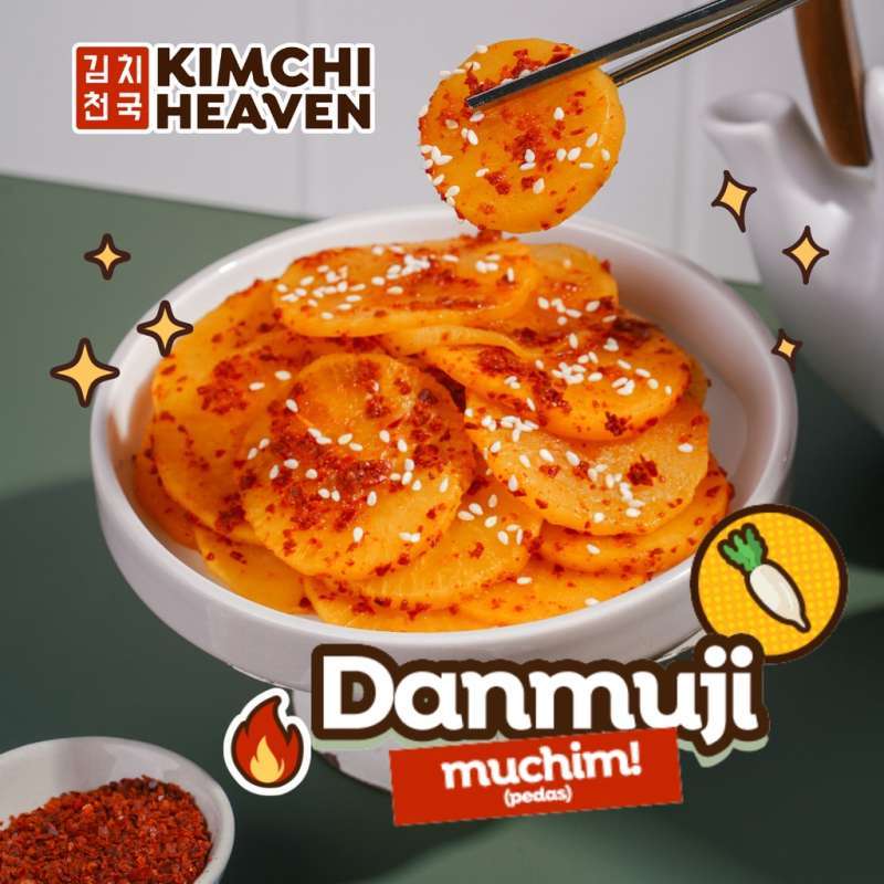 Jual Danmuji Muchim 500g (acar lobak kuning Korea dengan cabe dan wijen ...