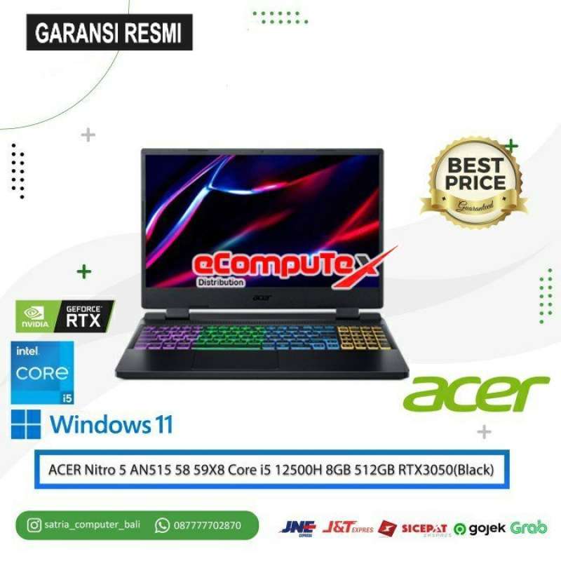 Jual Laptop Gaming Acer Nitro 5 An515-58-59x8 / Core I5-12500h / Nvidia ...