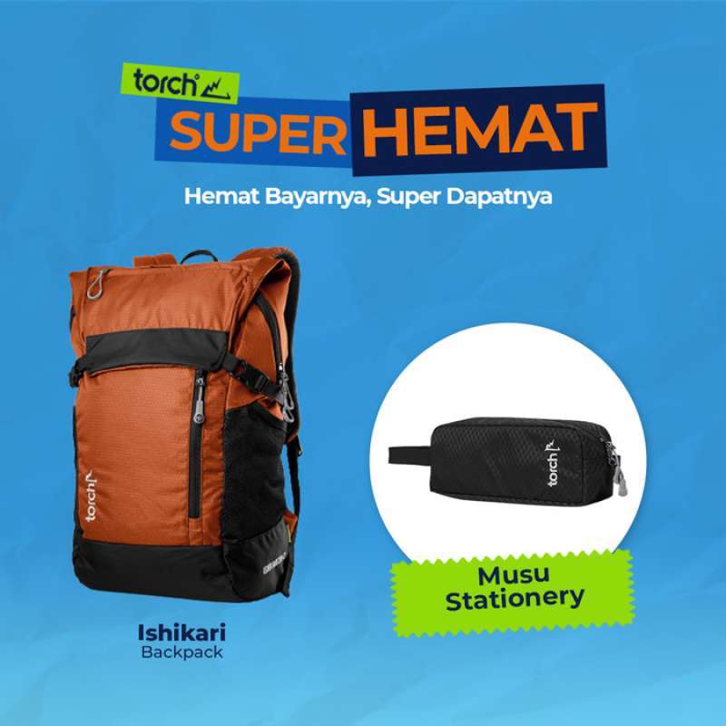 Promo Torch Bundling Special Backpack Tas Ishikari + Multipurpose Pouch ...