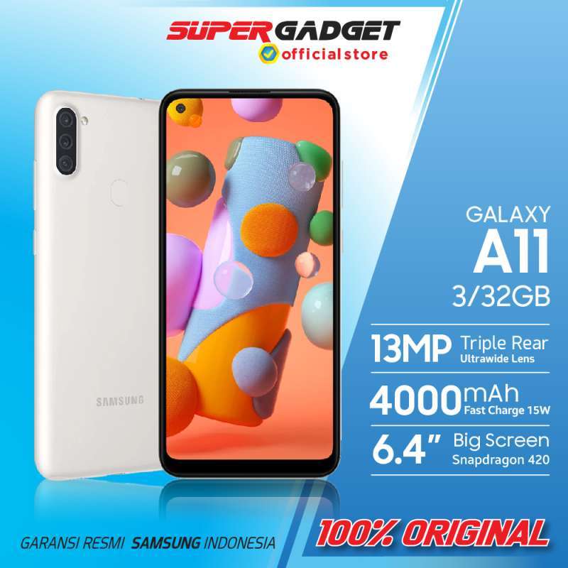 Jual Samsung A11 Ram 3 Rom 32 Galaxy Smartphone 3/32 Gb 3gb 32gb - White Di Seller Super Gadget ...