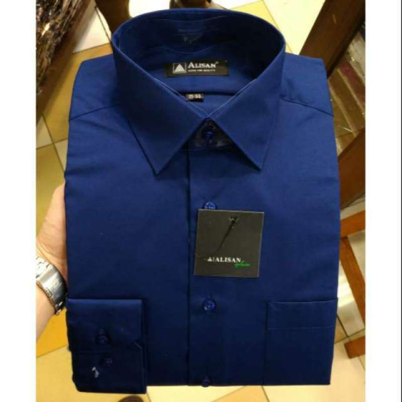 Promo ALISAN, ALISAN BIRU NAVY, KEMEJA ALISAN BIRU NAVY LENGAN PANJANG ...