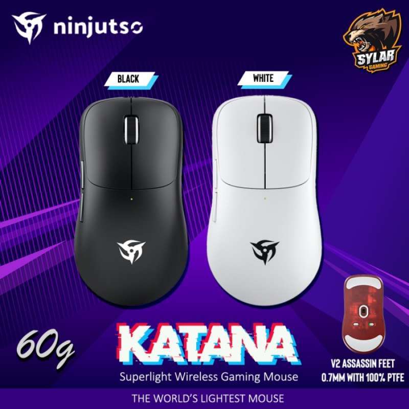 Promo Ninjutso Katana Superlight Wireless Gaming Mouse - Hitam di ...