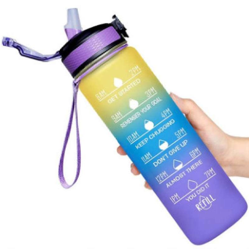 Jual Botol Air Motivasi Motivational Sport Bottle 1L 1 Liter Gradasi ...