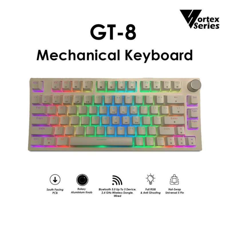 Jual VortexSeries GT-8 / GT8 Hotswappable Mechanical - Gaming Keyboard ...