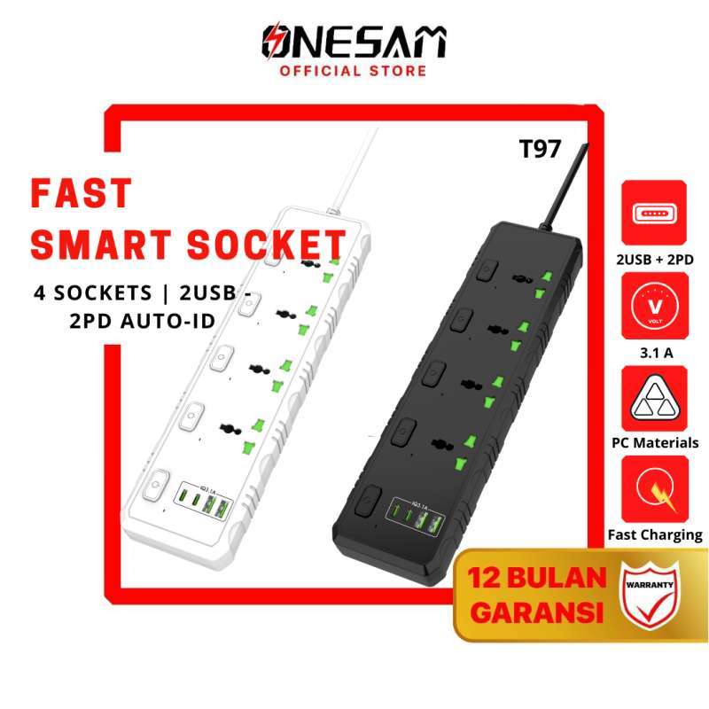 Jual ONESAM FAST CHARGING STOP KONTAK SAMBUNGAN KABEL USB POWER SOCKET ...