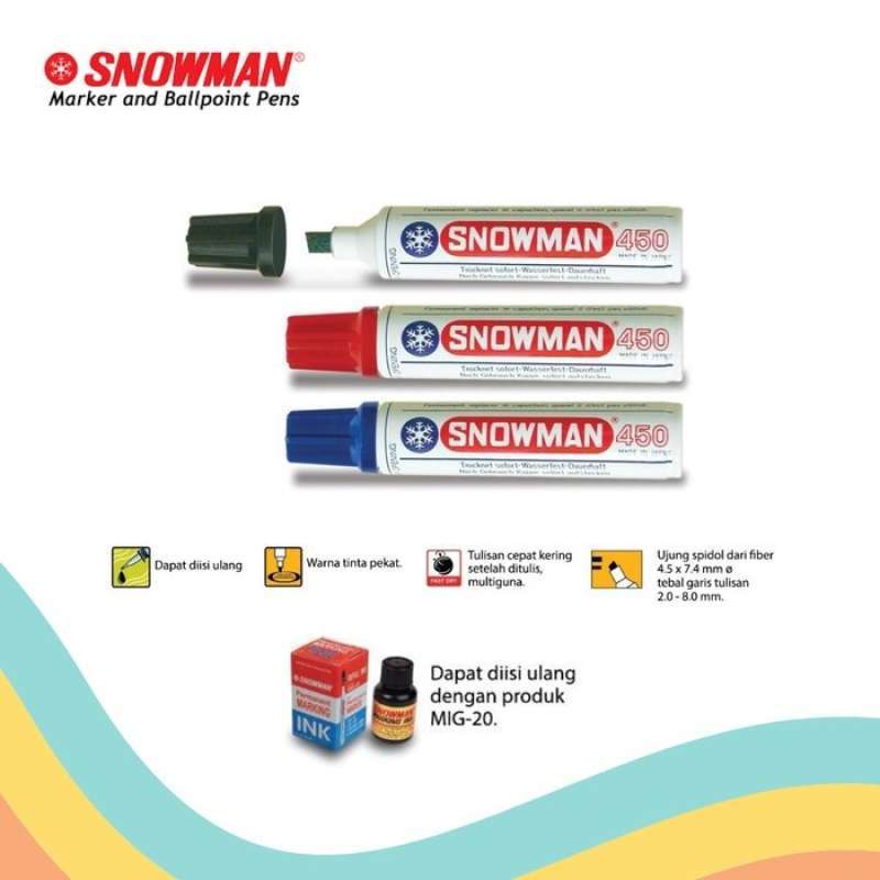 Promo Snowman - Spidol Permanent Jumbo J-450 - Merah Diskon 1% di ...