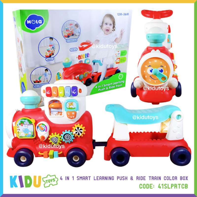 Jual Mainan Anak 4 IN 1 Smart Learning Push & Ride Train Color Box Kidu ...