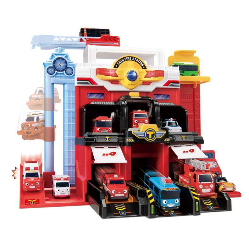 Promo New Arrival Tayo The Little Bus 121005 Tayo Fire Station Action Playset Diskon 20% di ...