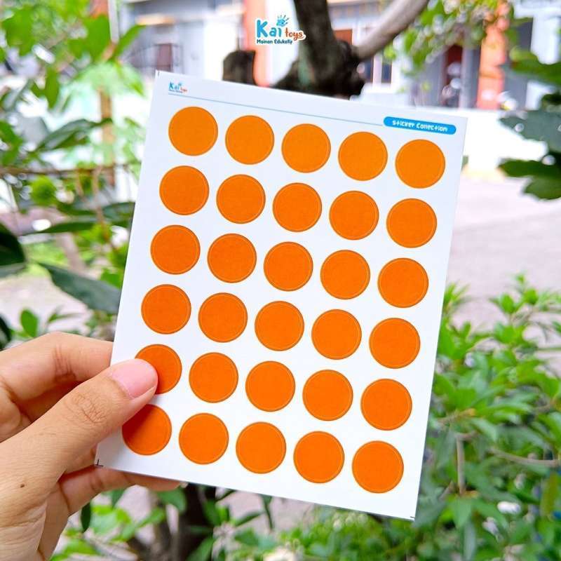 Jual Stiker Bulat Warna Premium / Sticker Label Dot Anti Air 1,5 Cm ...