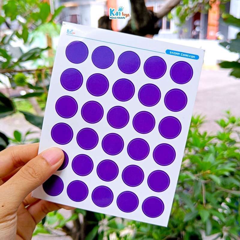 Jual Stiker Bulat Warna Premium / Sticker Label Dot Anti Air 1,5 Cm ...