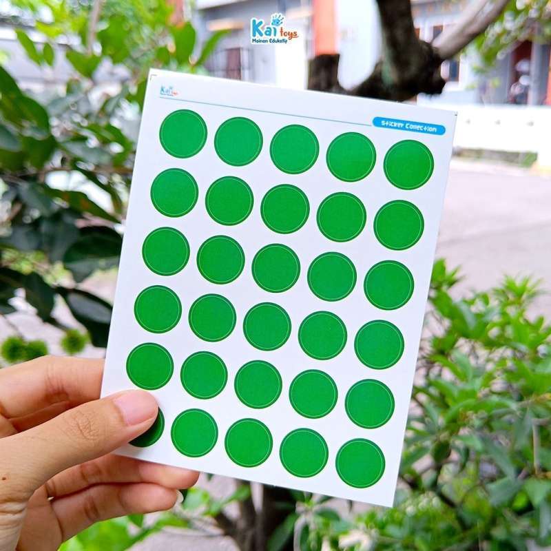 Jual Stiker Bulat Warna Premium / Sticker Label Dot Anti Air 1,5 Cm ...