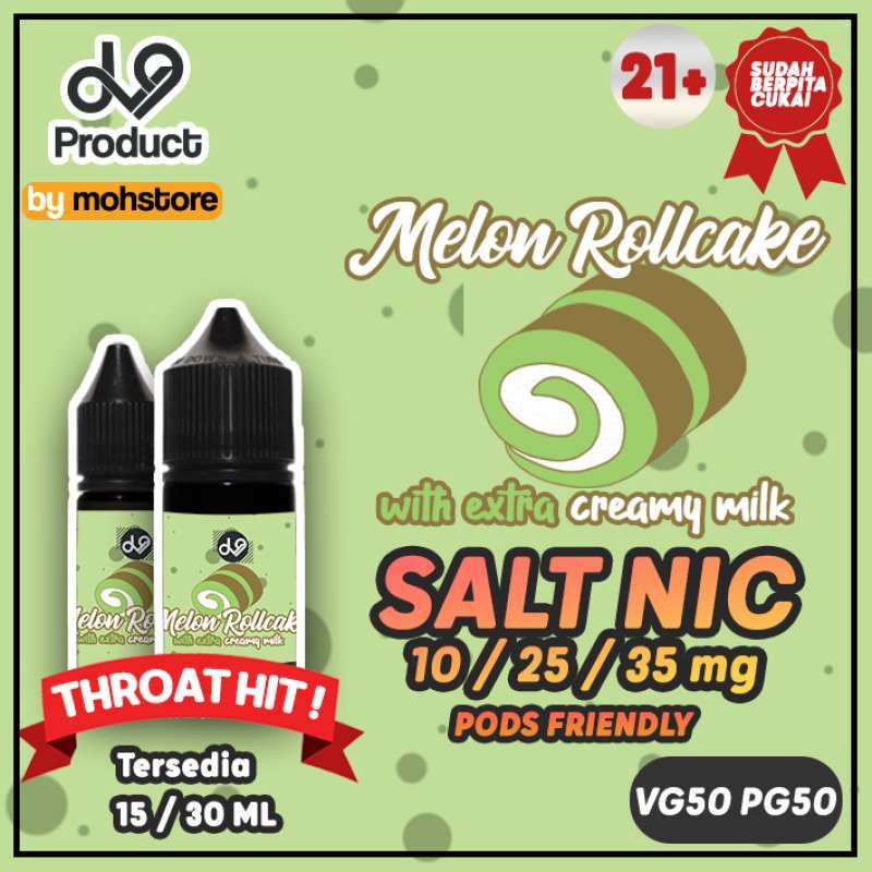 Jual Liquid Vape Dv9 Melon Bolu Susu Creamy Salt Nic Pod Friendly ...