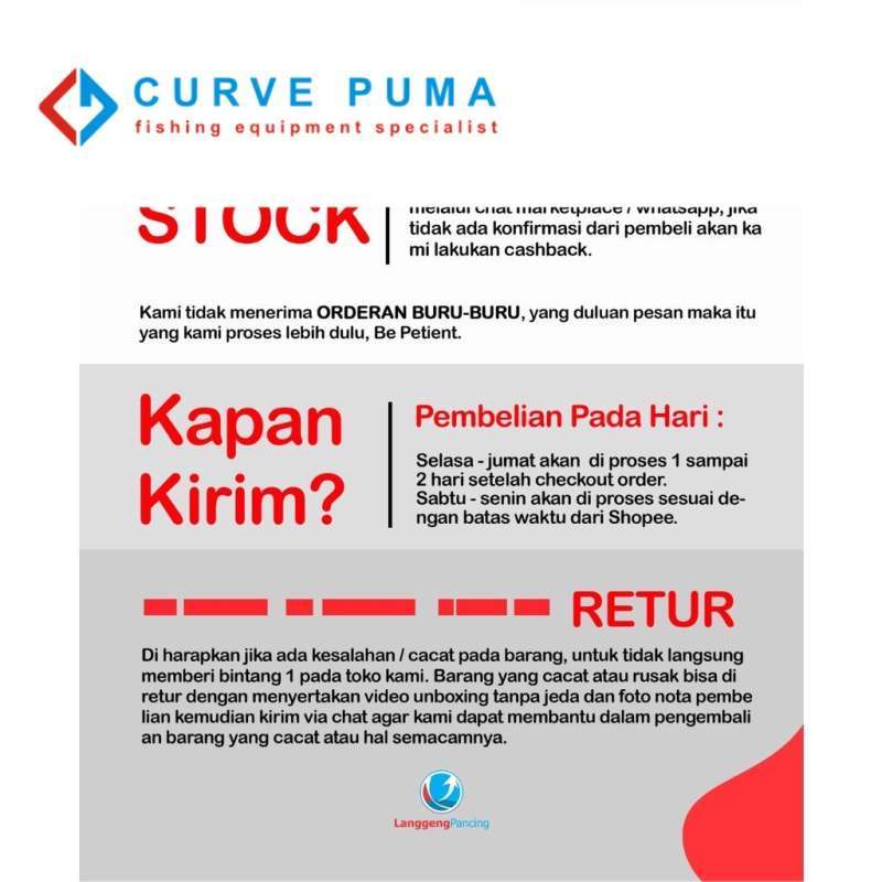 Jual JORAN DAIDO SUPER SONIC PRO SERIES 180CM PACK PVC - 7 - 15 Lbs di Seller Curve Puma ...