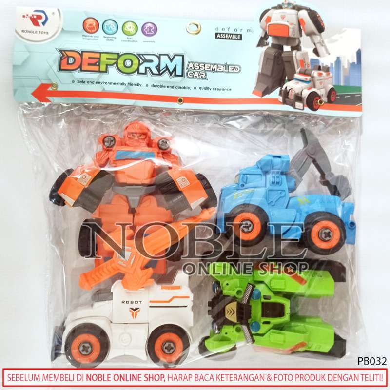 Promo Deform Assembled Car Truk Robot Konstruksi Transformers Kendaraan Mainan Edukasi Motorik ...