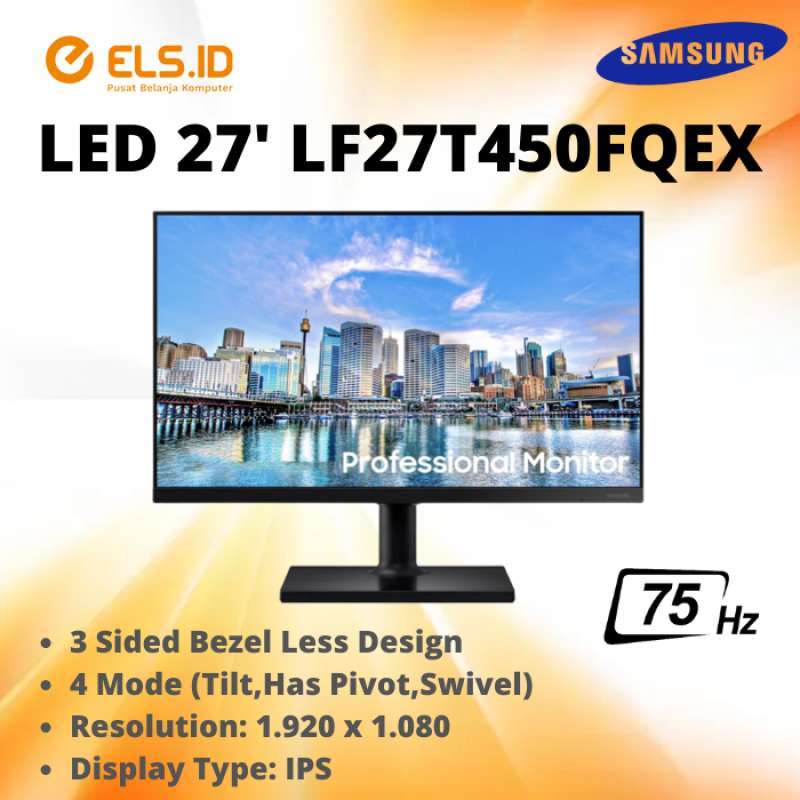Promo Monitor Samsung Led 27' Lf27t450fqex Borderless Ips Panel ...