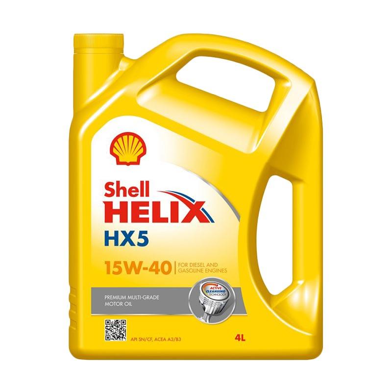 Jual Shell Helix Hx5 15w - 40 Engine Oil Pelumas Mesin Galon [4 Liter ...