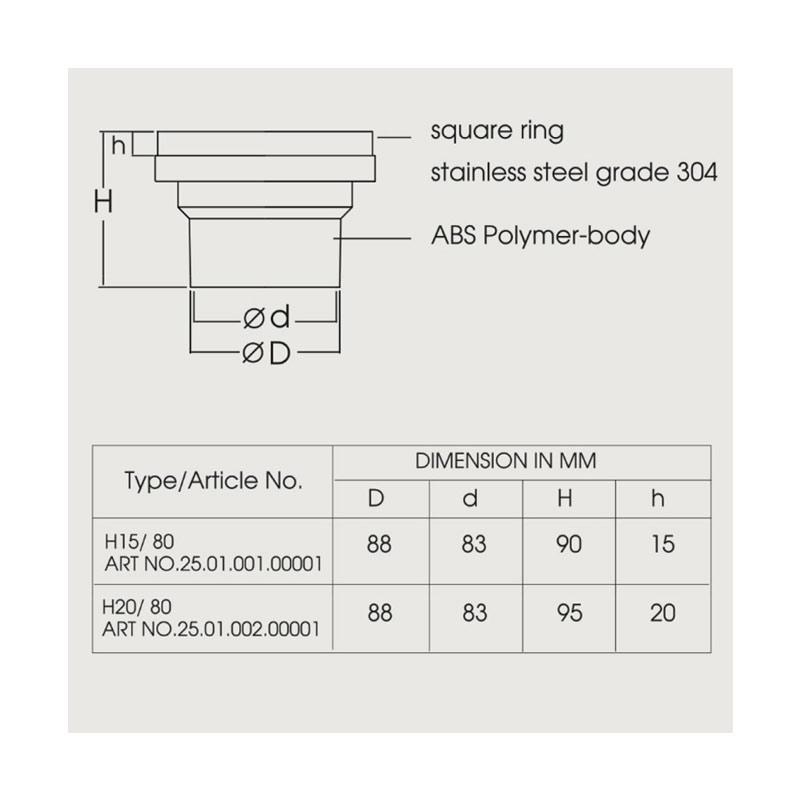 Jual Sanwell Austindo Stainless Steel Smart Drain [15/80mm Outlet] Di ...